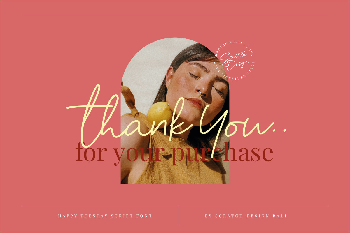 Happy Tuesday | Script Font, a Script Font by Scratch Design