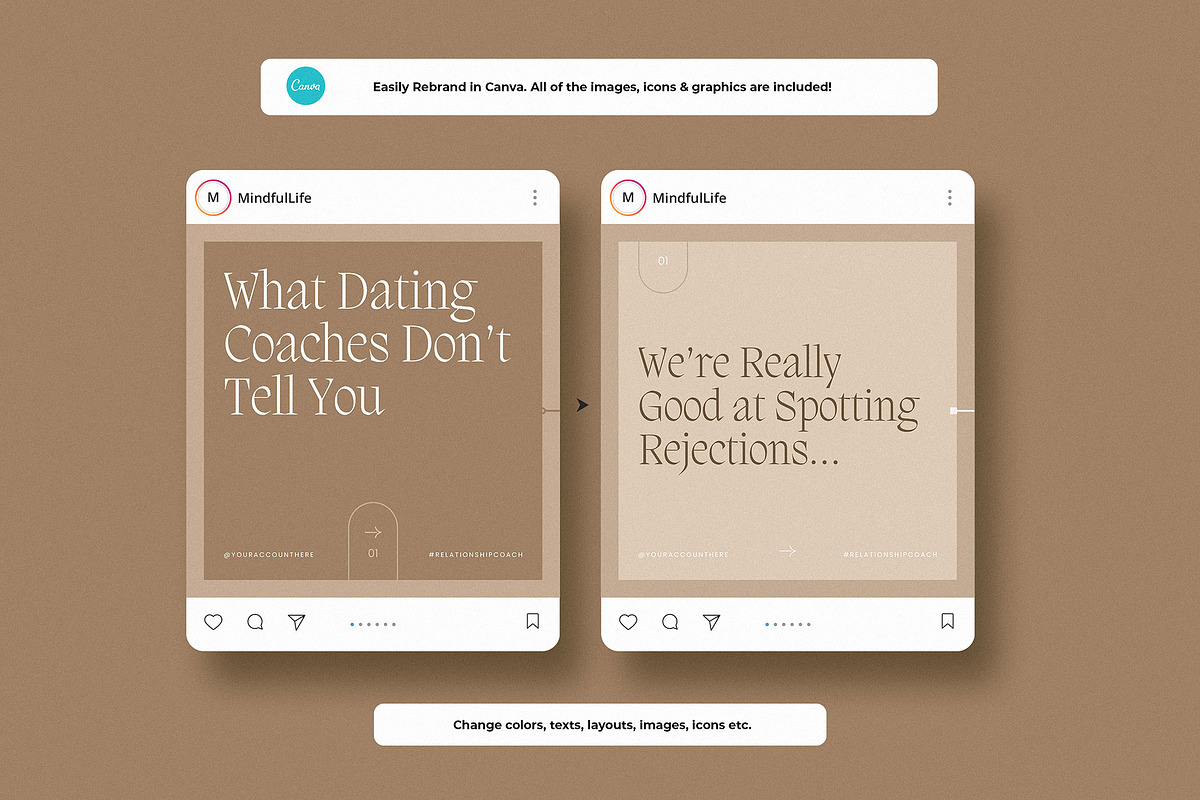 Relationship Coach Carousels, a Social Media Template by AndrewPixel
