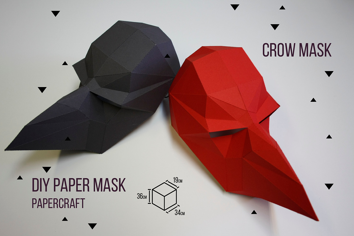 DIY Crow mask - 3d papercrafts, a Templates & Theme by Andrew_Derr