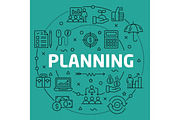 Linear illustration planning, a Presentation Template by ToozDesign
