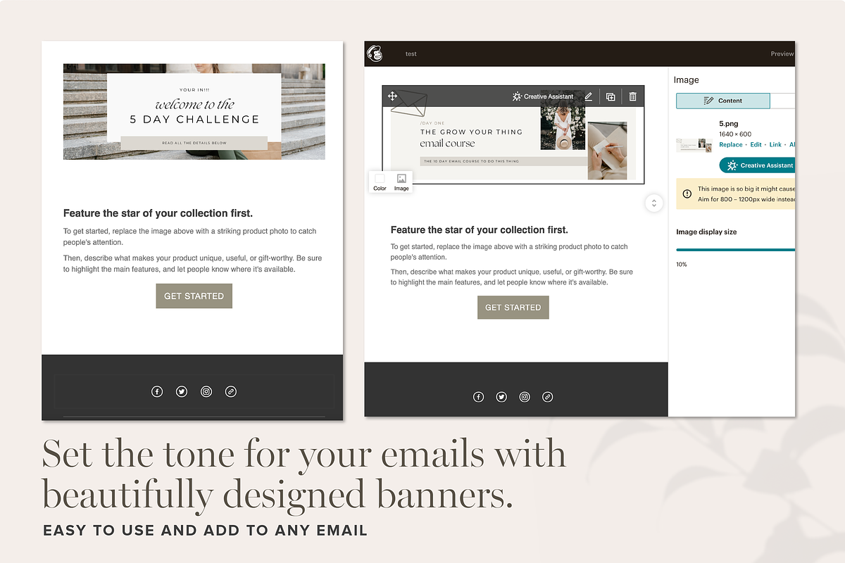 Newsletter Banner Canva Templates, an Email Template by Tabitha Emma