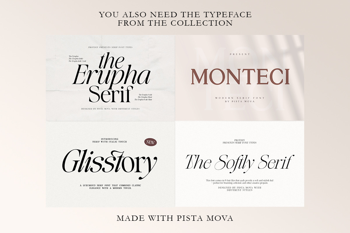 Baliths Serif | 9 Font Files, a Serif Font by Pista Mova