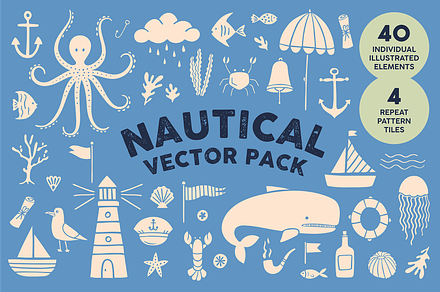 Nautical Clip Art and Vectors, an Illustration by Lovely Clementine