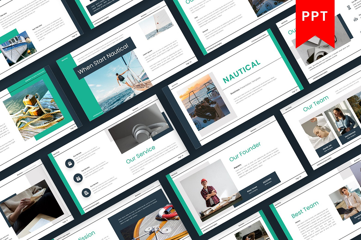 NAUTICAL - PowerPoint Template, a Presentation Template by kreatifreya ...