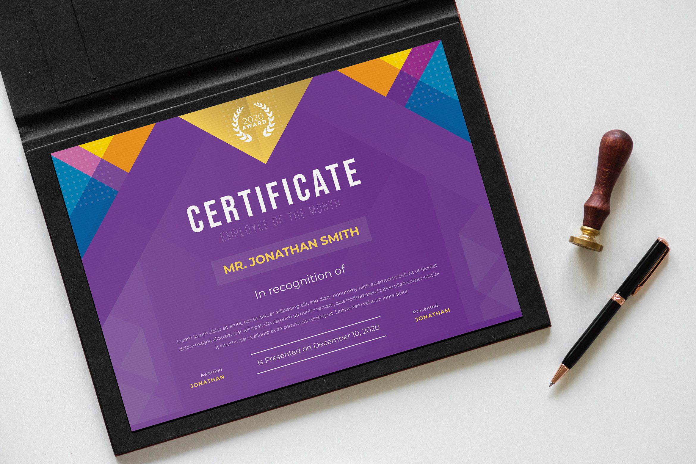 Creative Certificate Design Template, a Stationery Template by ZAAS