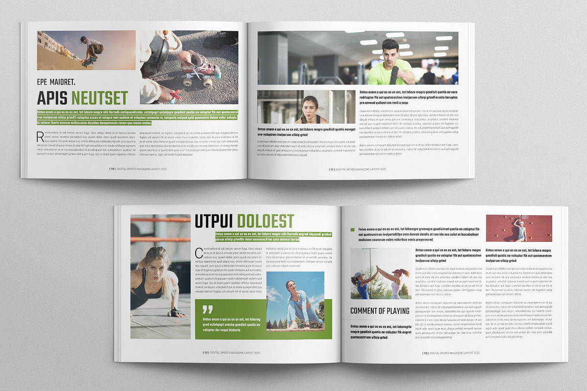 Sports Digital Magazine Landscape, a Magazine Template by ...