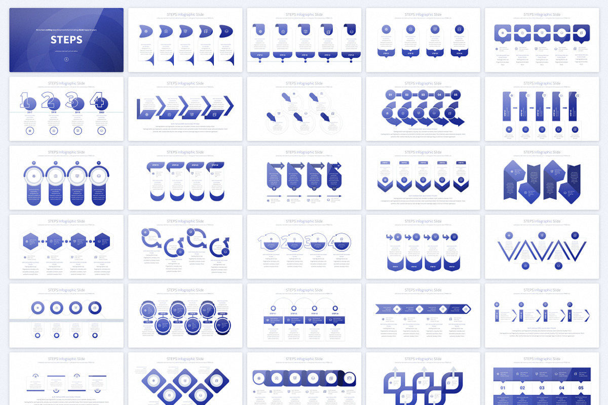 STEPS - PowerPoint Infographics, a Presentation Template by Pulsecolor