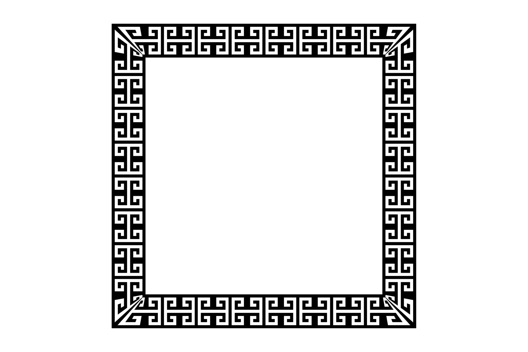 Greek key square frame. Greek border, a Texture Graphic by COLORFUL ...