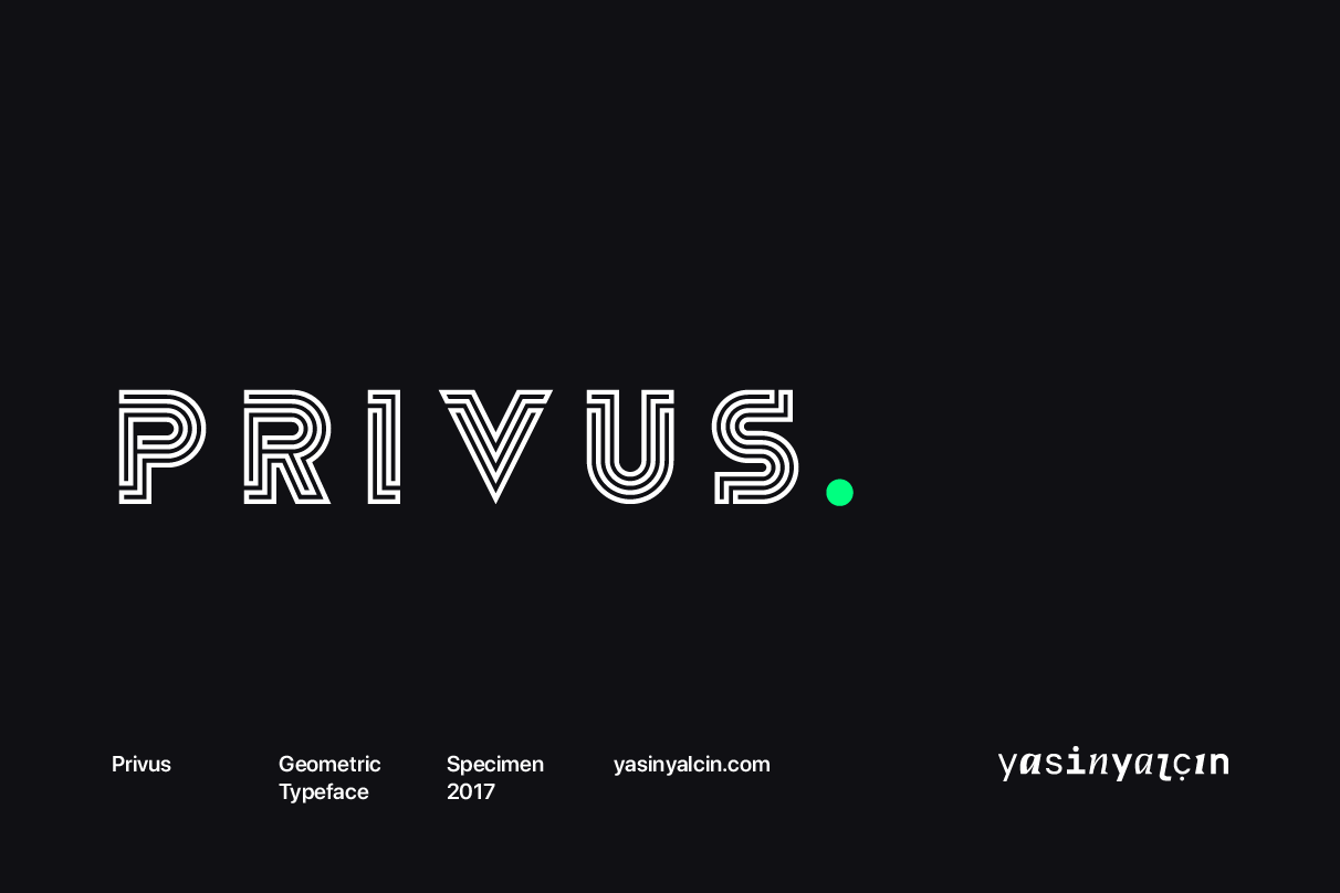 Privus Type Family, a Font by Yasin Yalçın