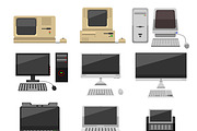 Computer technology vector evolution, an Object Illustration by RocketArt