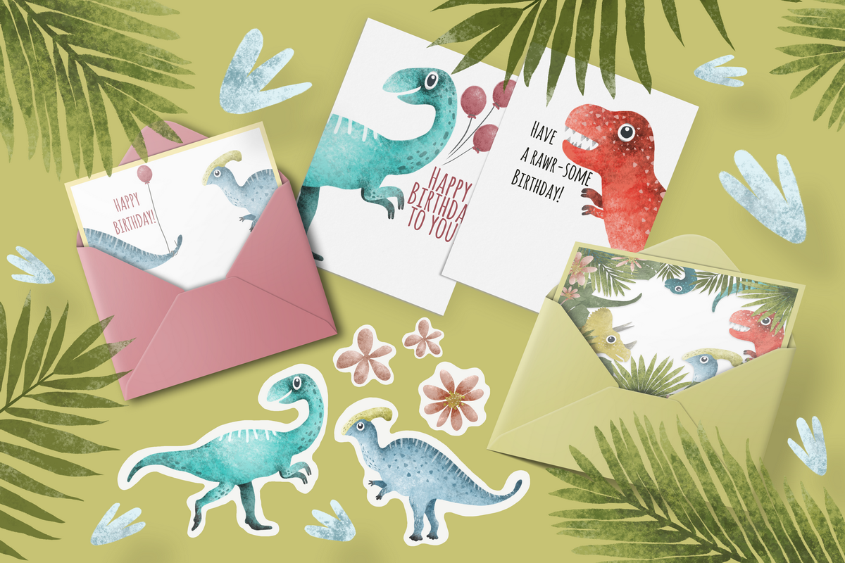 Dino Time Illustrations Set, an Animal Illustration by Tanino Illustrations
