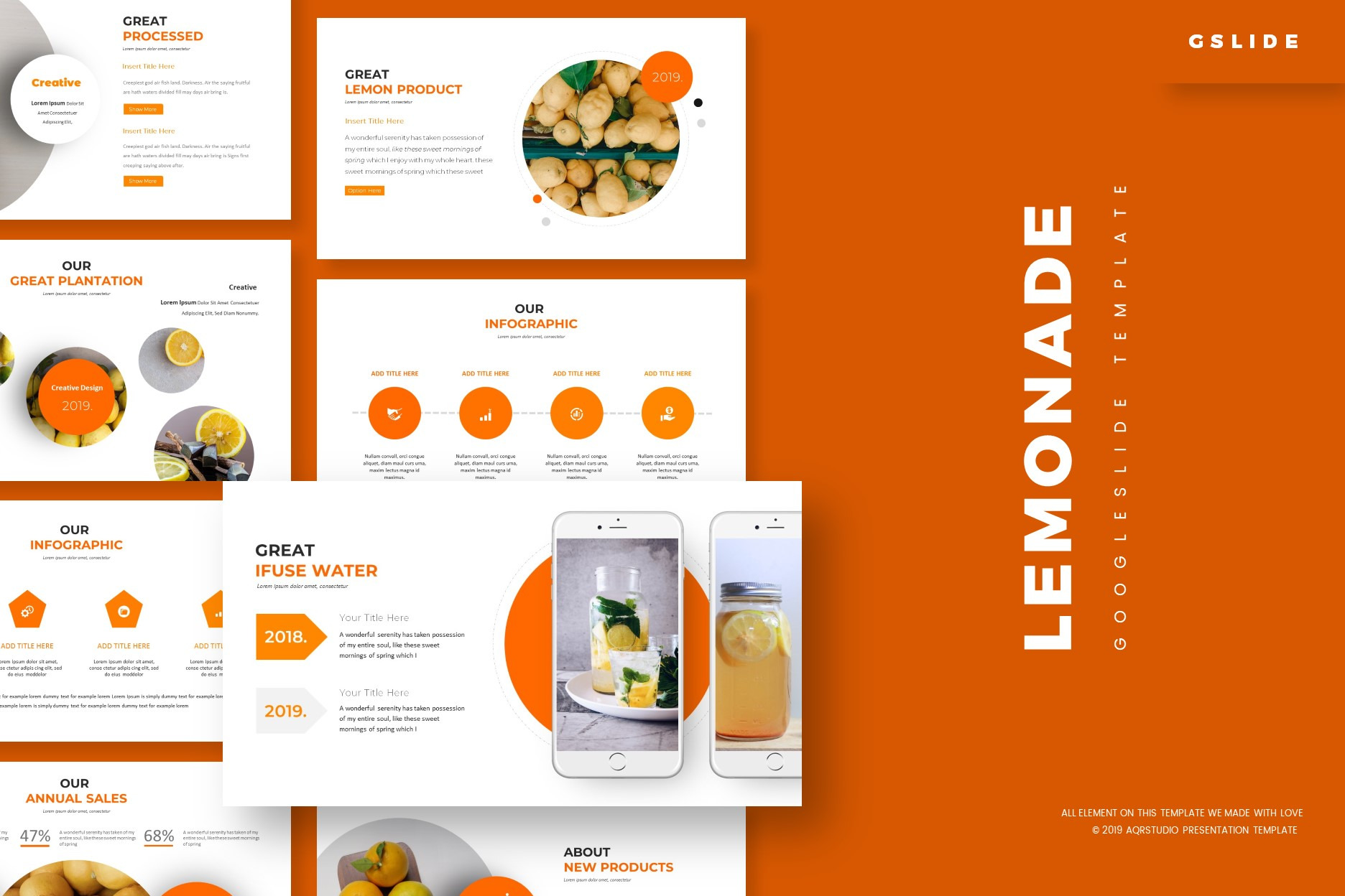 Lemonade - Google Slides Template, a Presentation Template by AQR Studio
