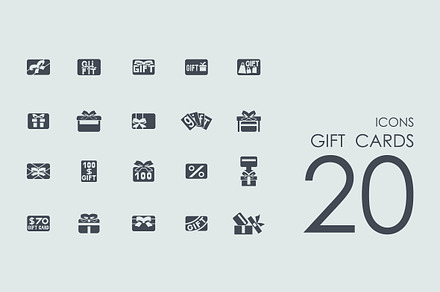 Gift Cards icons, an Icon by Palau