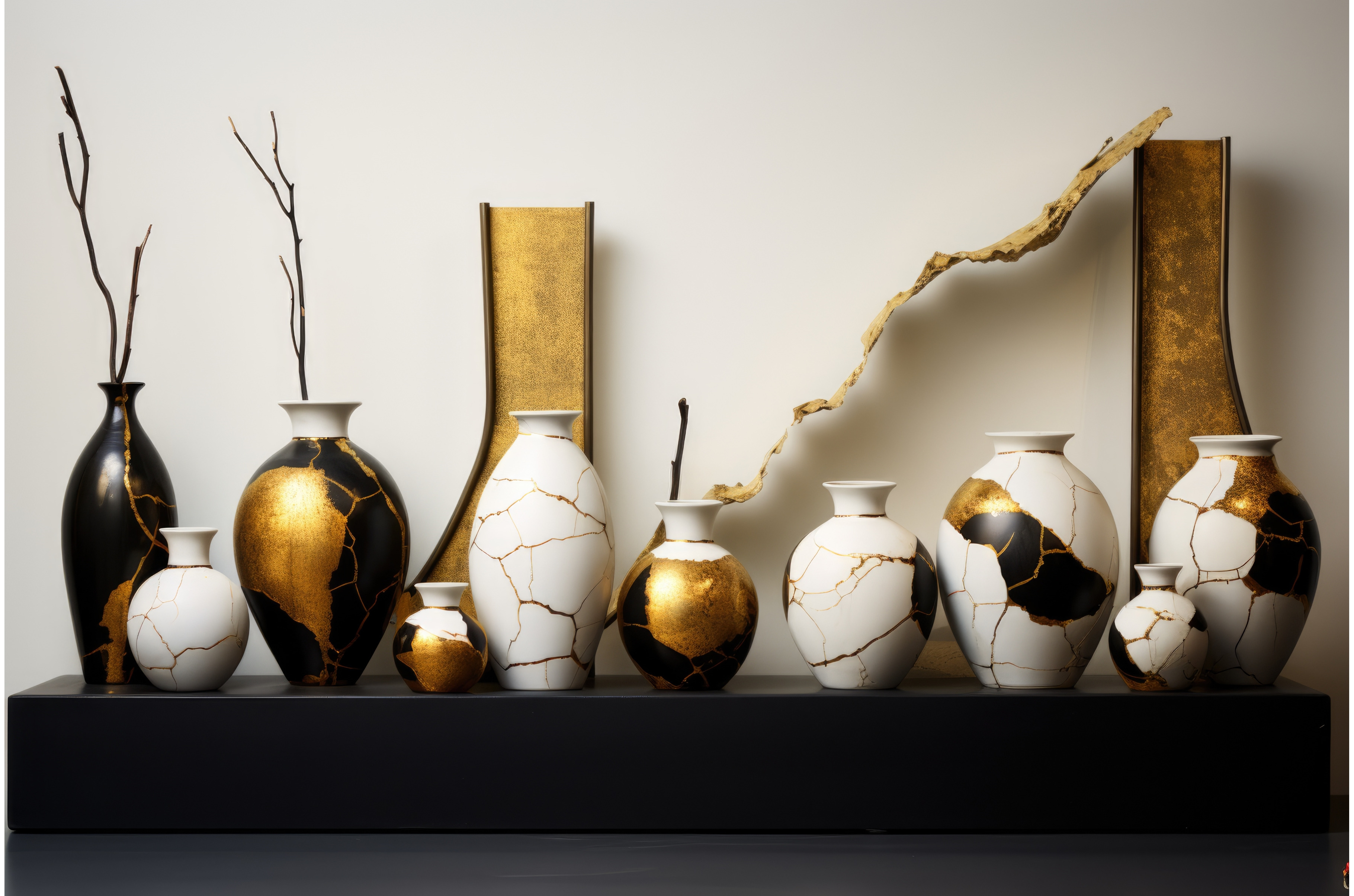 artistic kintsugi display with | Abstract Stock Photos ~ Creative Market