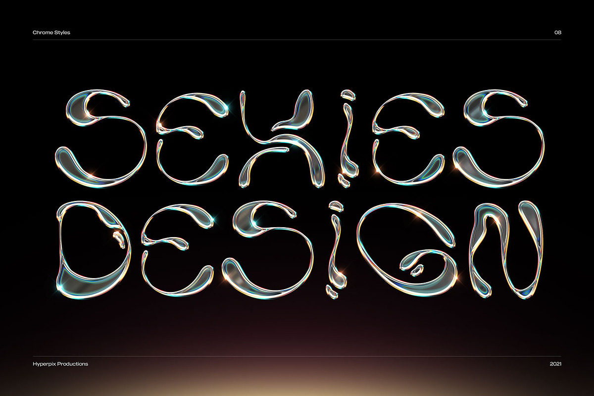 Chrome Text Styles Bundle - 50% OFF, a Layer Style Add-On by Hyperpix Productions