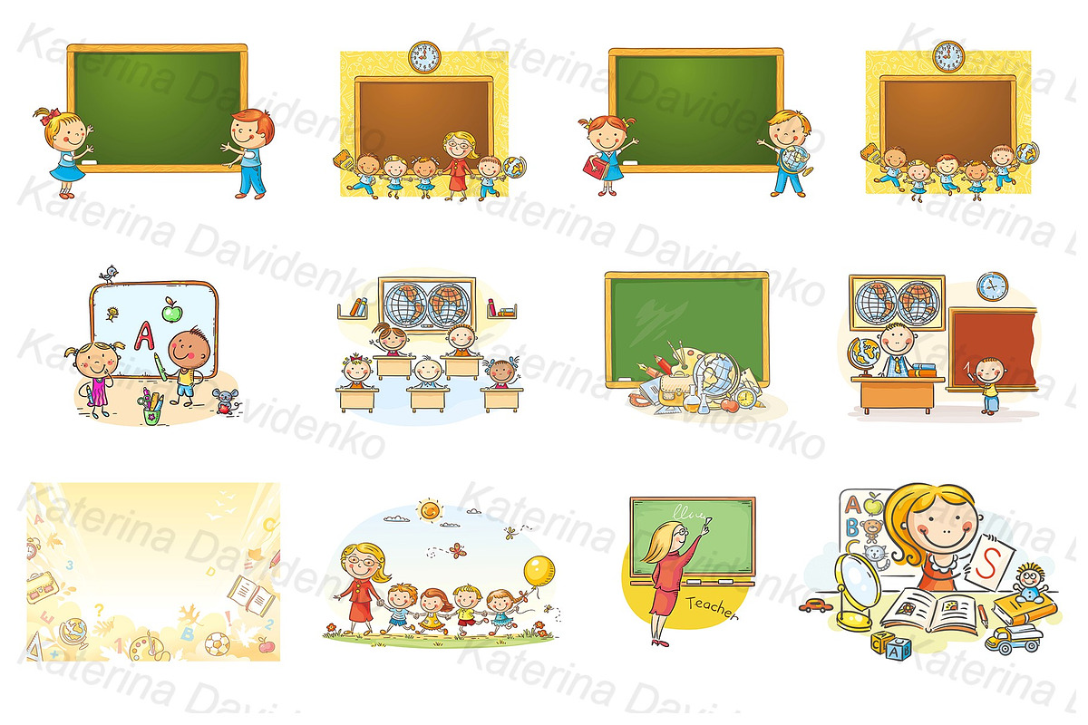 Big school bundle. Clipart svg png