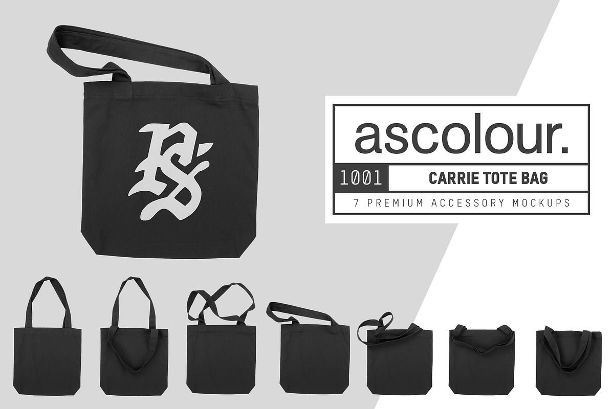 AS Colour 1001 Carrie Tote Bag Mocks, an Apparel Mockup by Pixel Sauce™