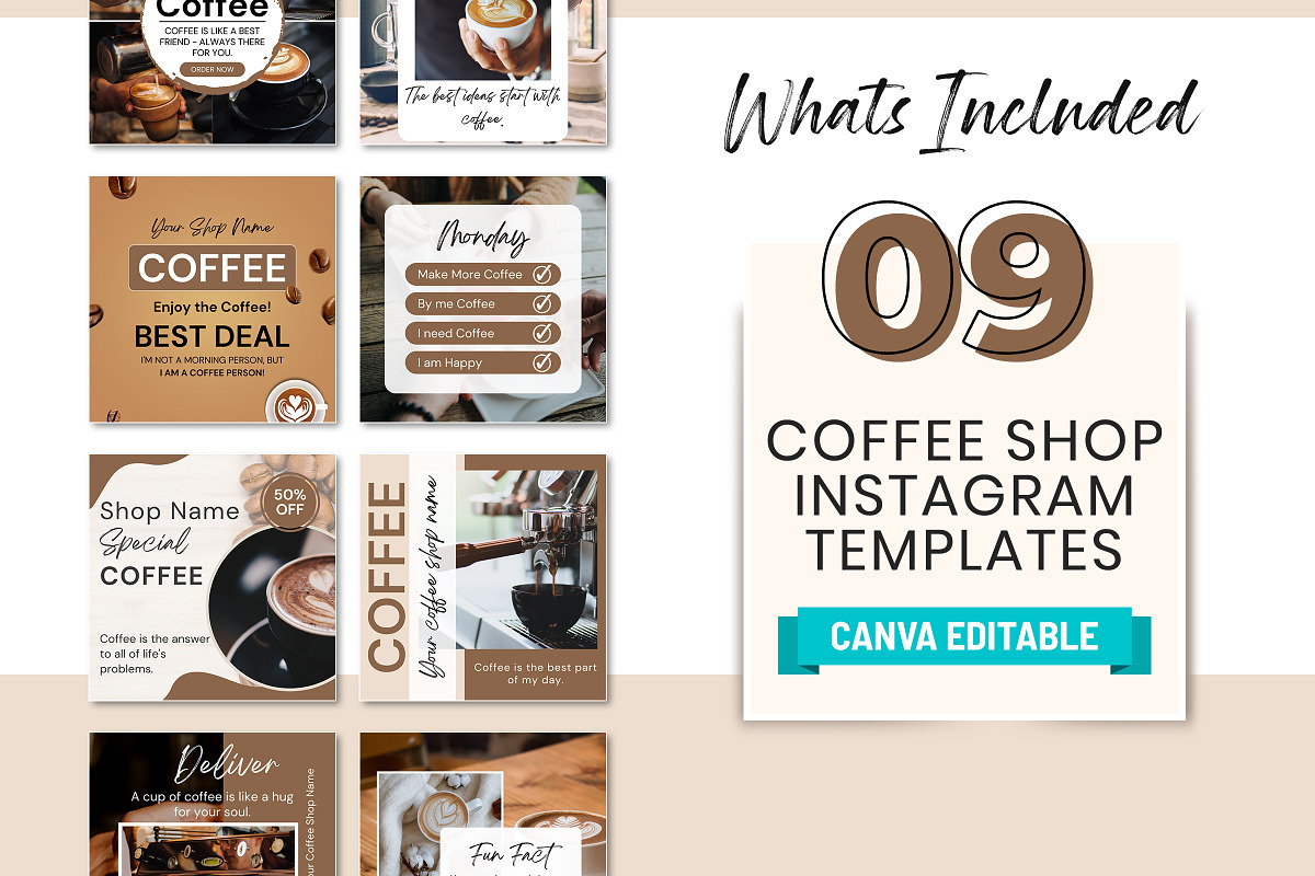 Coffee Shop Instagram, a Social Media Template by Snapybiz