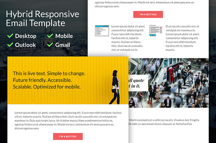 Responsive HTML Email Template, an Email Template by Ted Goas