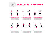 Workout with mini band, a Healthcare Illustration by Handy Trendy