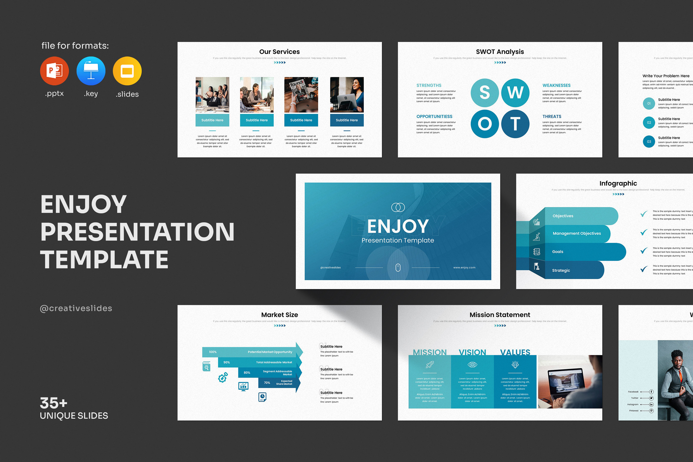 Enjoy Presentation Template, a Presentation Template by CreativeSlides