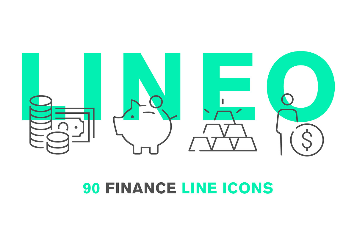 LINEO - 90 FINANCE ICONS, an Outline Icon by sharpnose | Creative Market