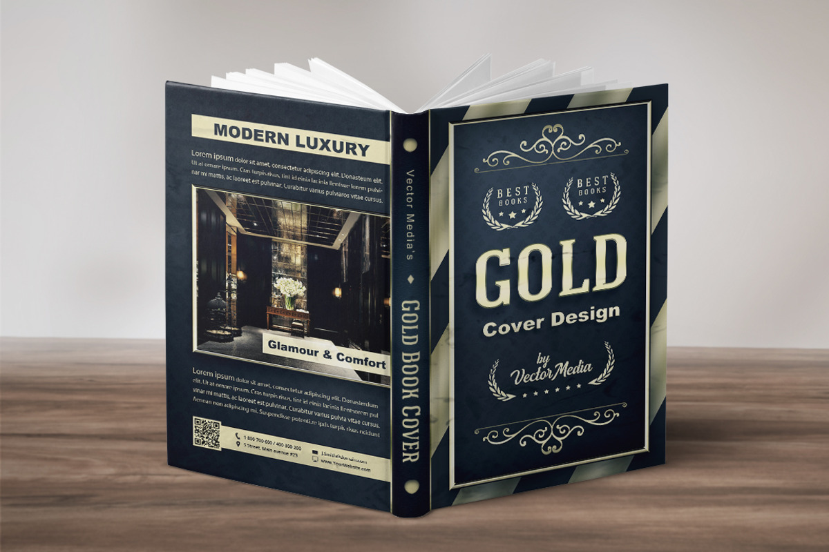 Gold - Book Cover Design, a Templates & Theme by VectorMedia