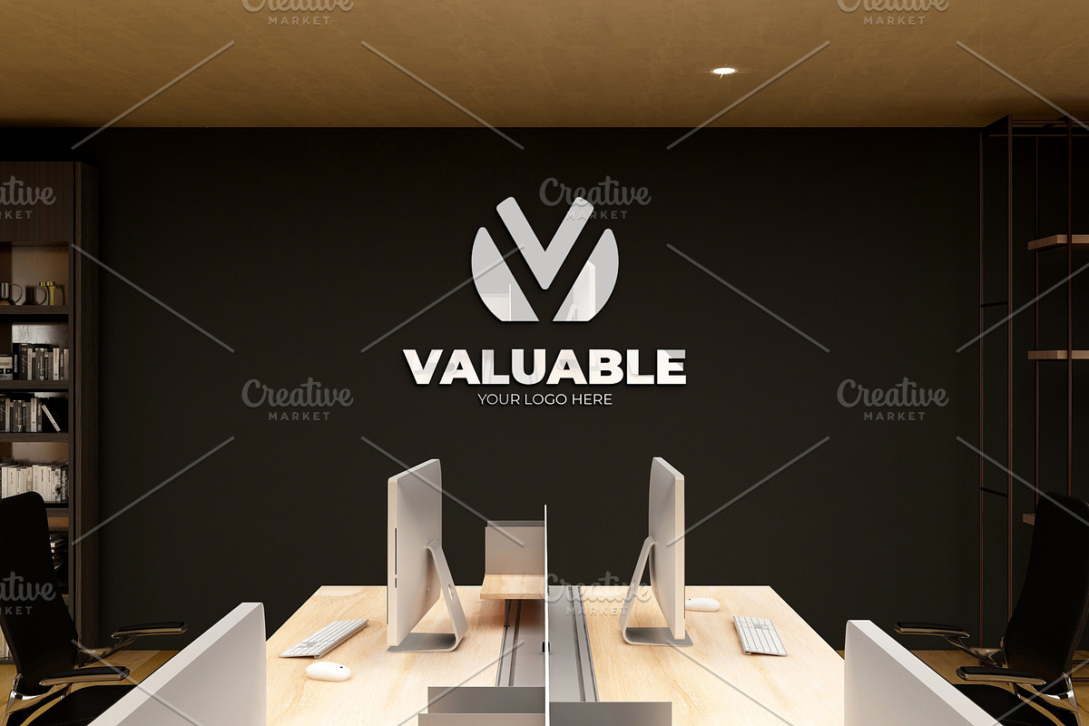 Office Workspace Room Logo Mockups