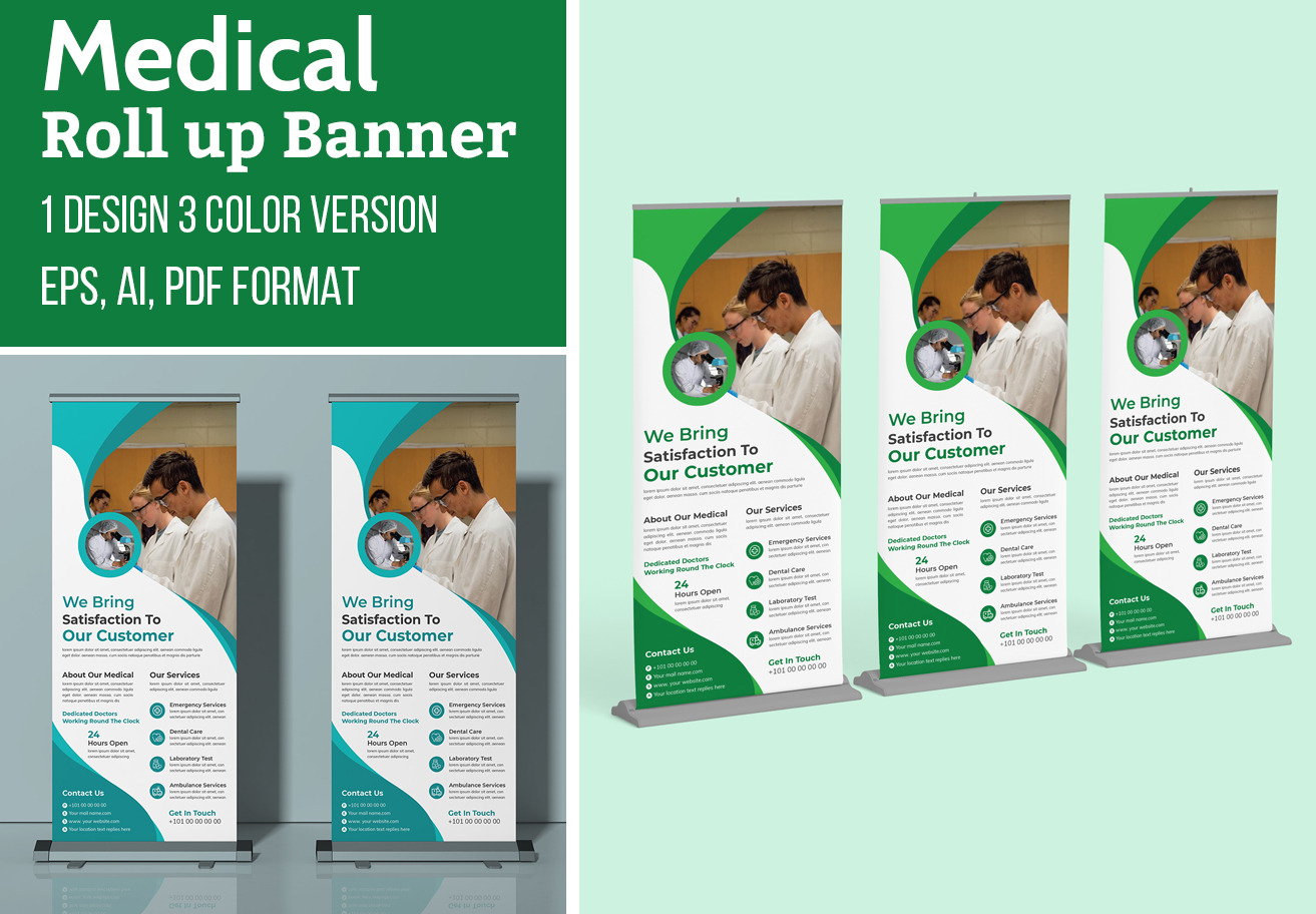 Medical Roll Up Banner Design, a Flyer Template by MRI STUDIO