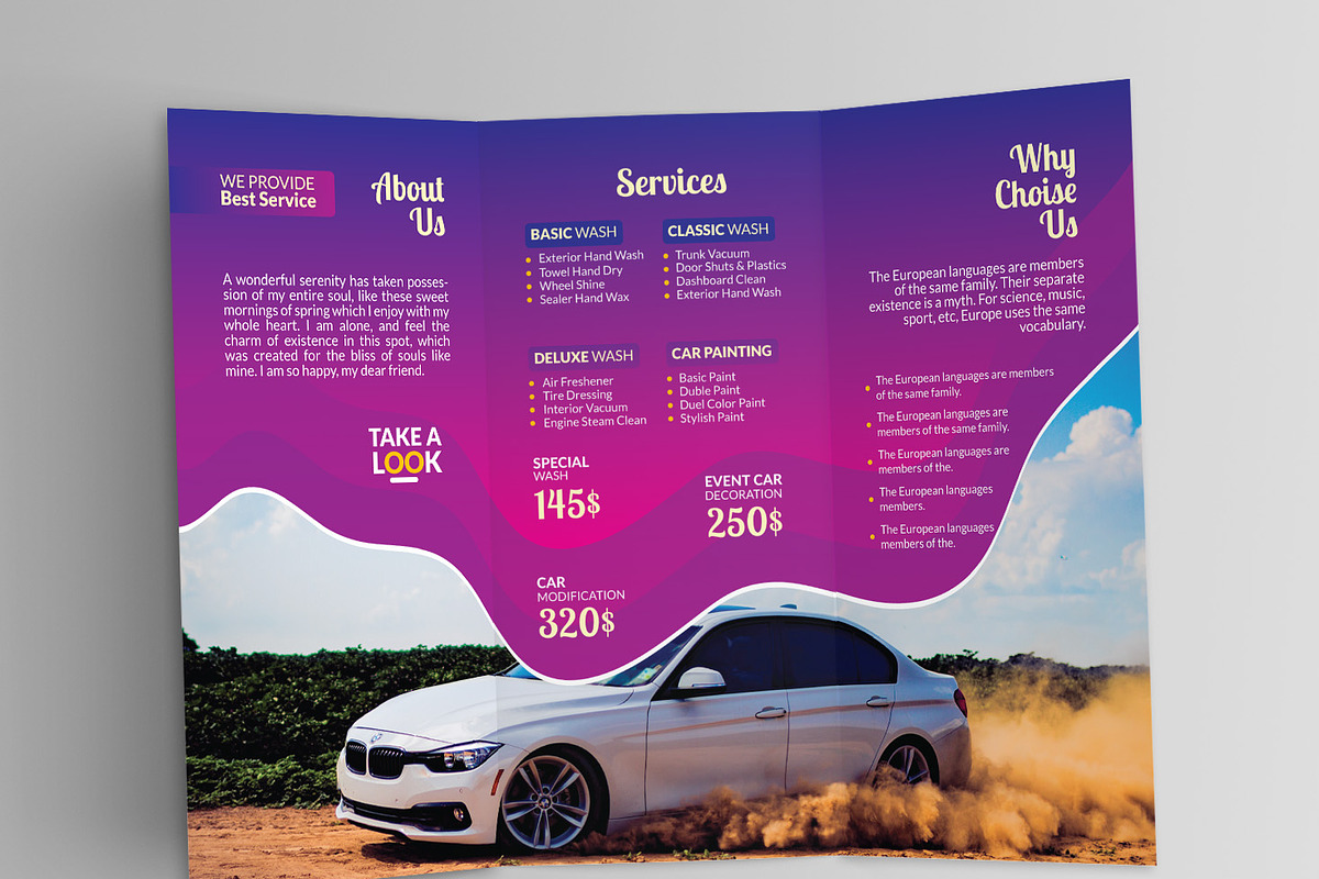 Car Garage Brochure Template, a Brochure Template by MRI STUDIO