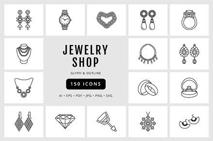 20 JEWELRY icons | Icons ~ Creative Market