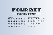 4 BIT Pixel font, a Font by EMP Design