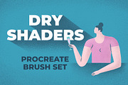 Dry Shaders Procreate Brush Set, a Brush Add-On by Insalata Illustrata