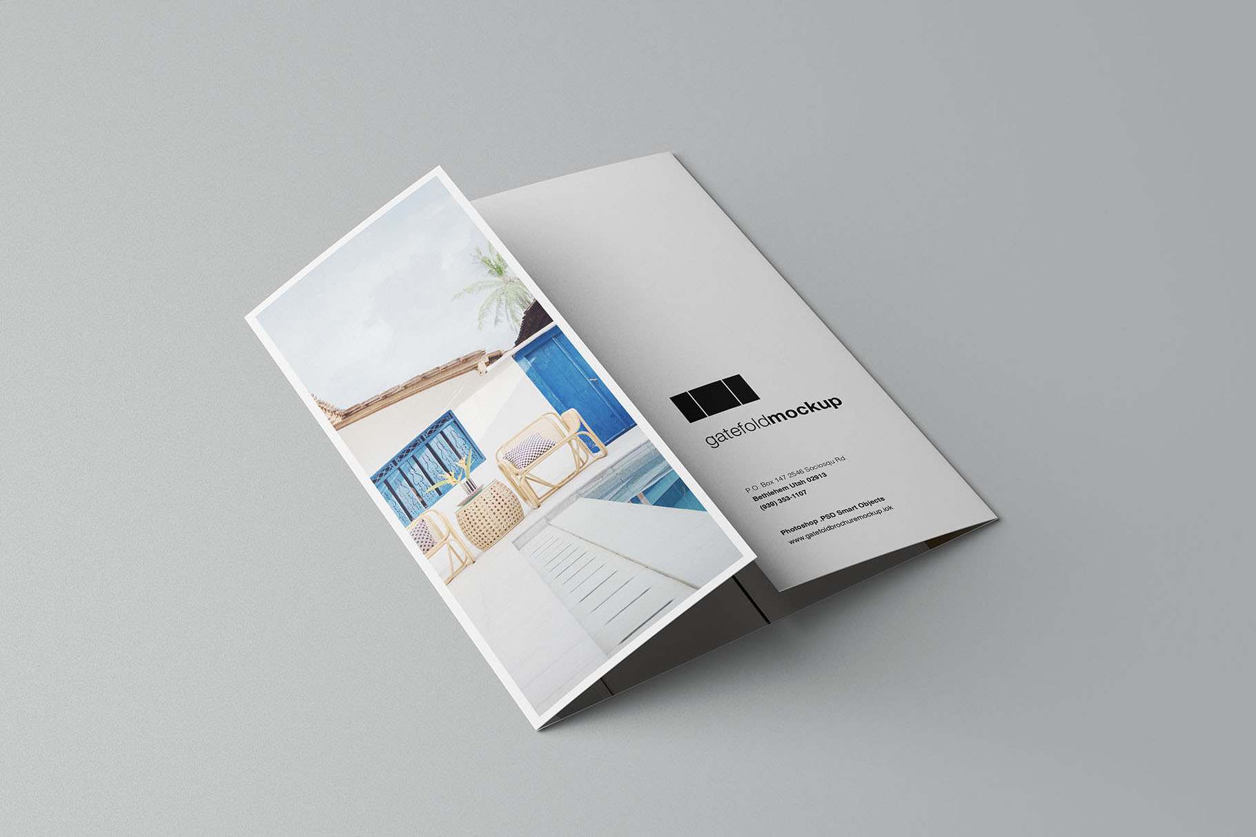 Single Gatefold Brochure Mockup, a Books & Magazine Mockup by Graphic ...