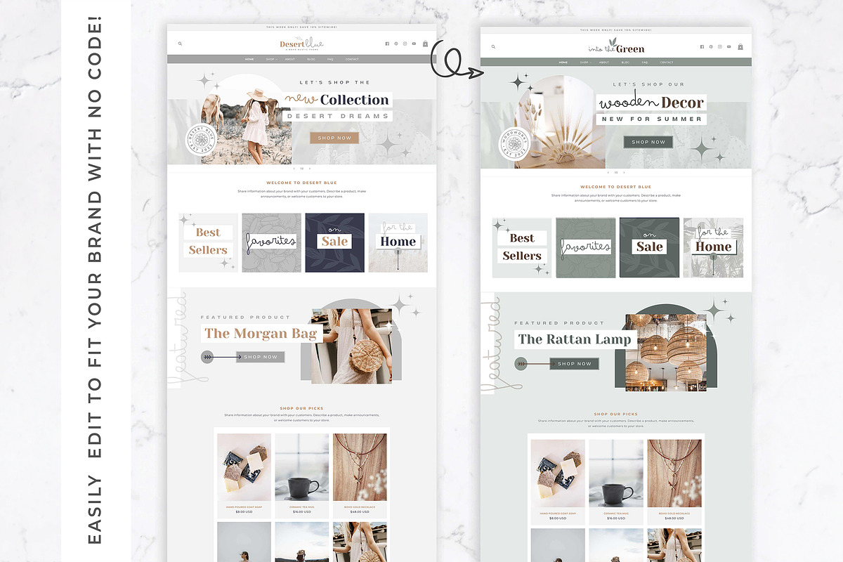 Shopify Theme | Desert Blue, a Shopify Template by Thirty One Palms Studio