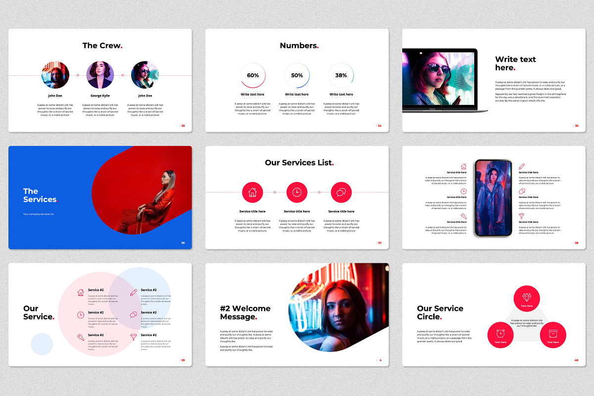 Rave Circle Powerpoint Template, a Presentation Template by TemplateZuu