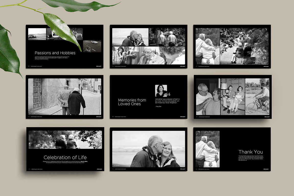 Funeral Powerpoint Template, a Presentation Template by Vizualus