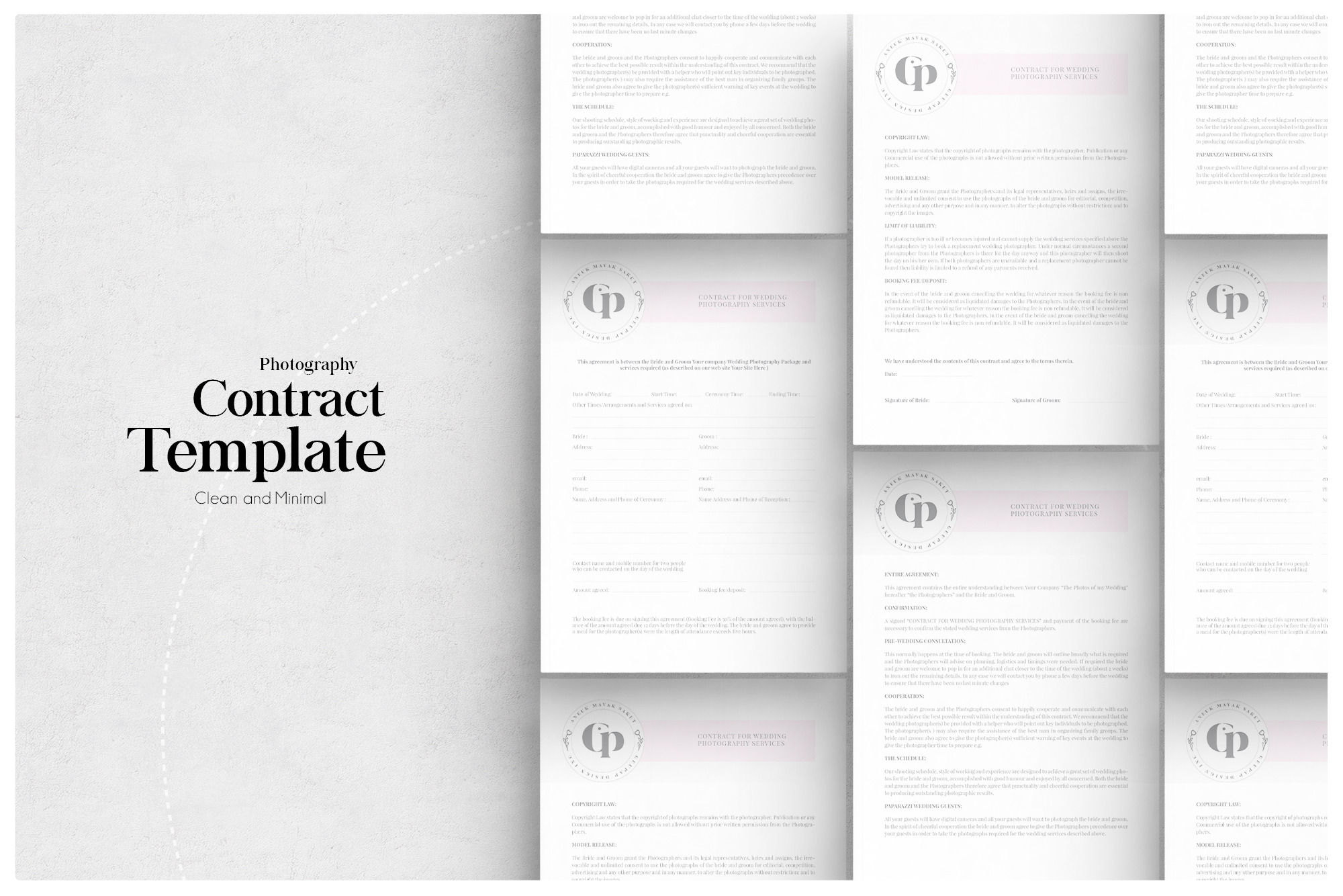 Photographer Contract, a Stationery Template by AlfianBrand