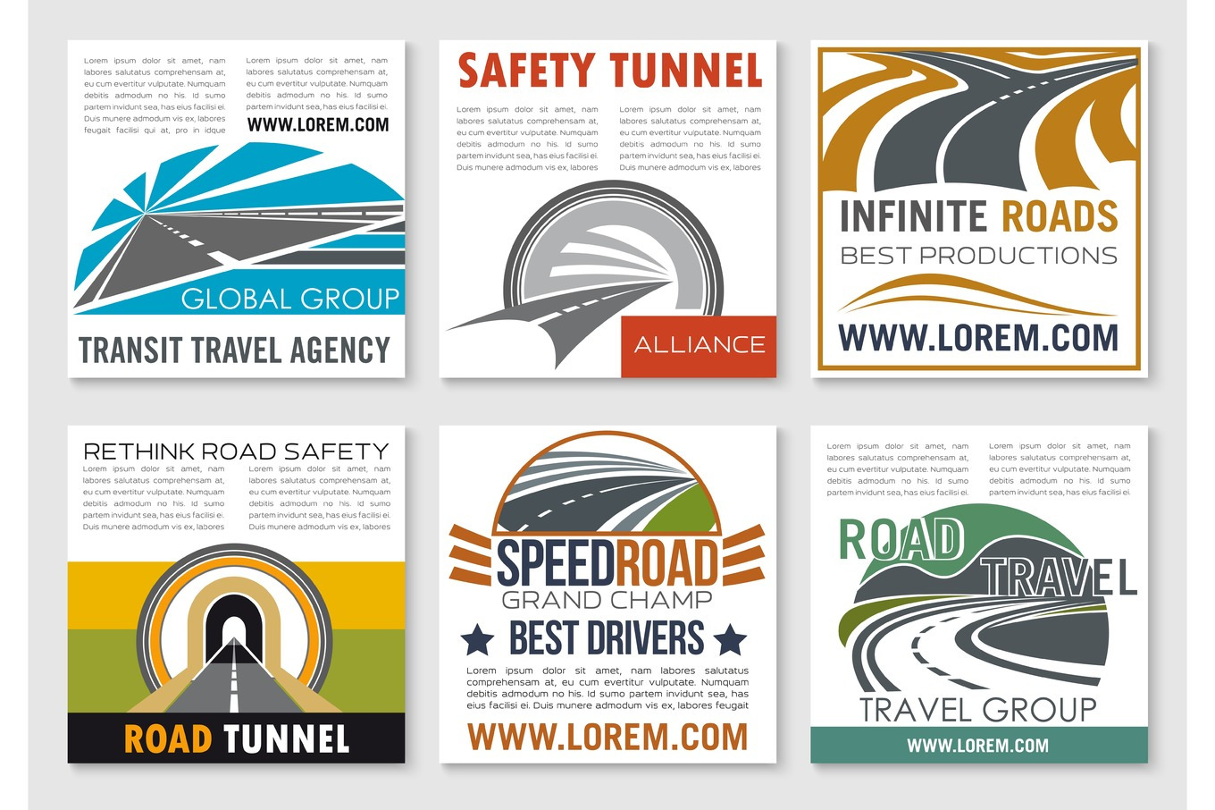 Road travel and traffic safety flyer template, a Graphic by Vector ...
