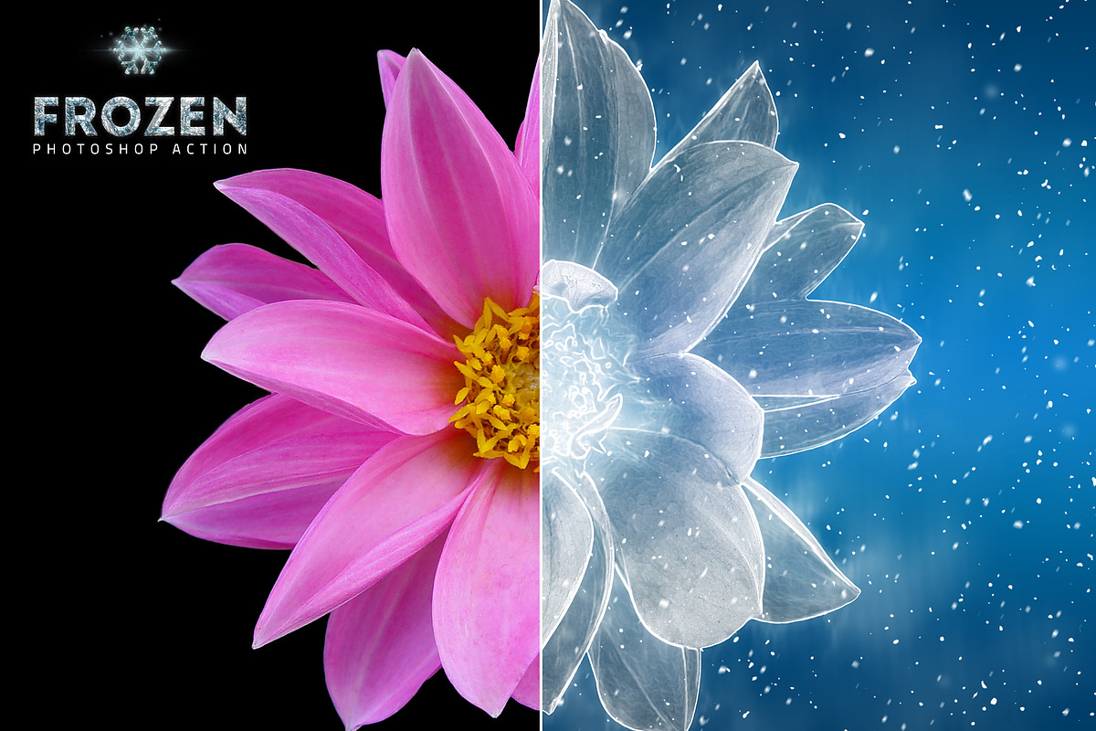 Frozen Ice Photo Effect, an Action Add-On by yantodesign