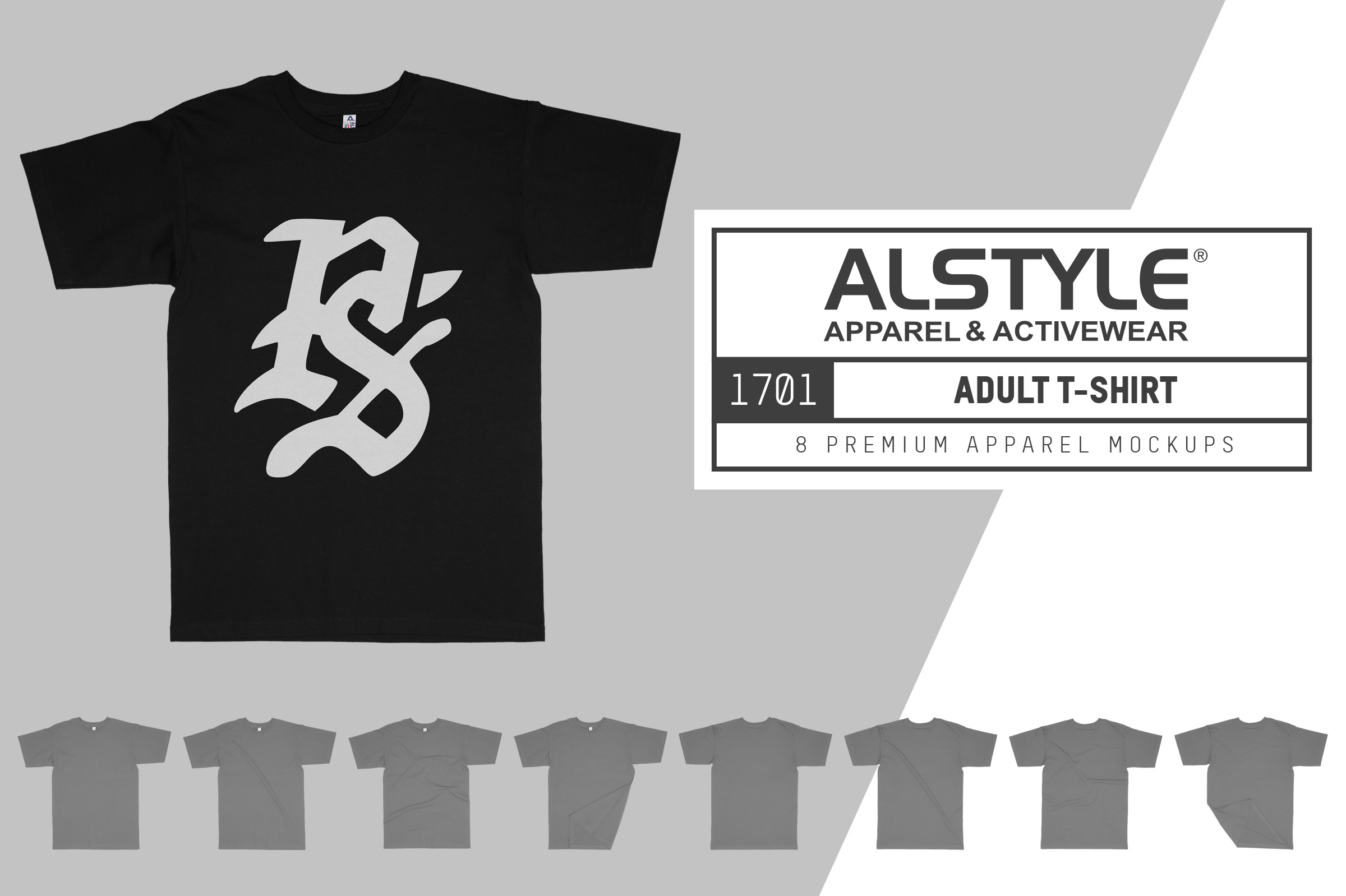 ALStyle 1701 Adult T-Shirt Mockups, a Shirt Mockup by Pixel Sauce™