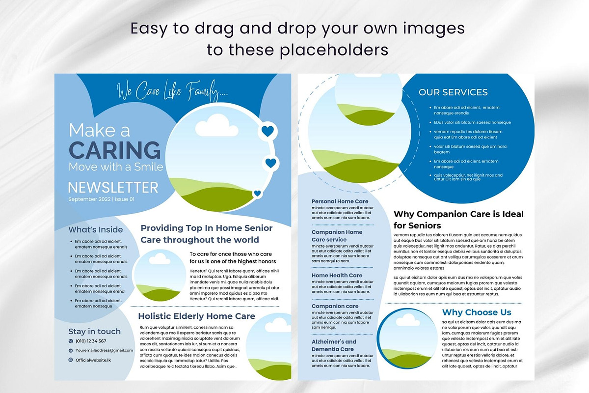 Canva Newsletter Template Caregiver | Creative Market Canva Newsletter Template Caregiver | Creative Market