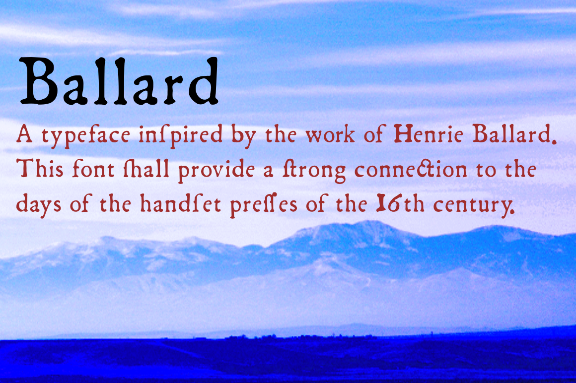 Ballard, a Serif Font by Proportional Lime