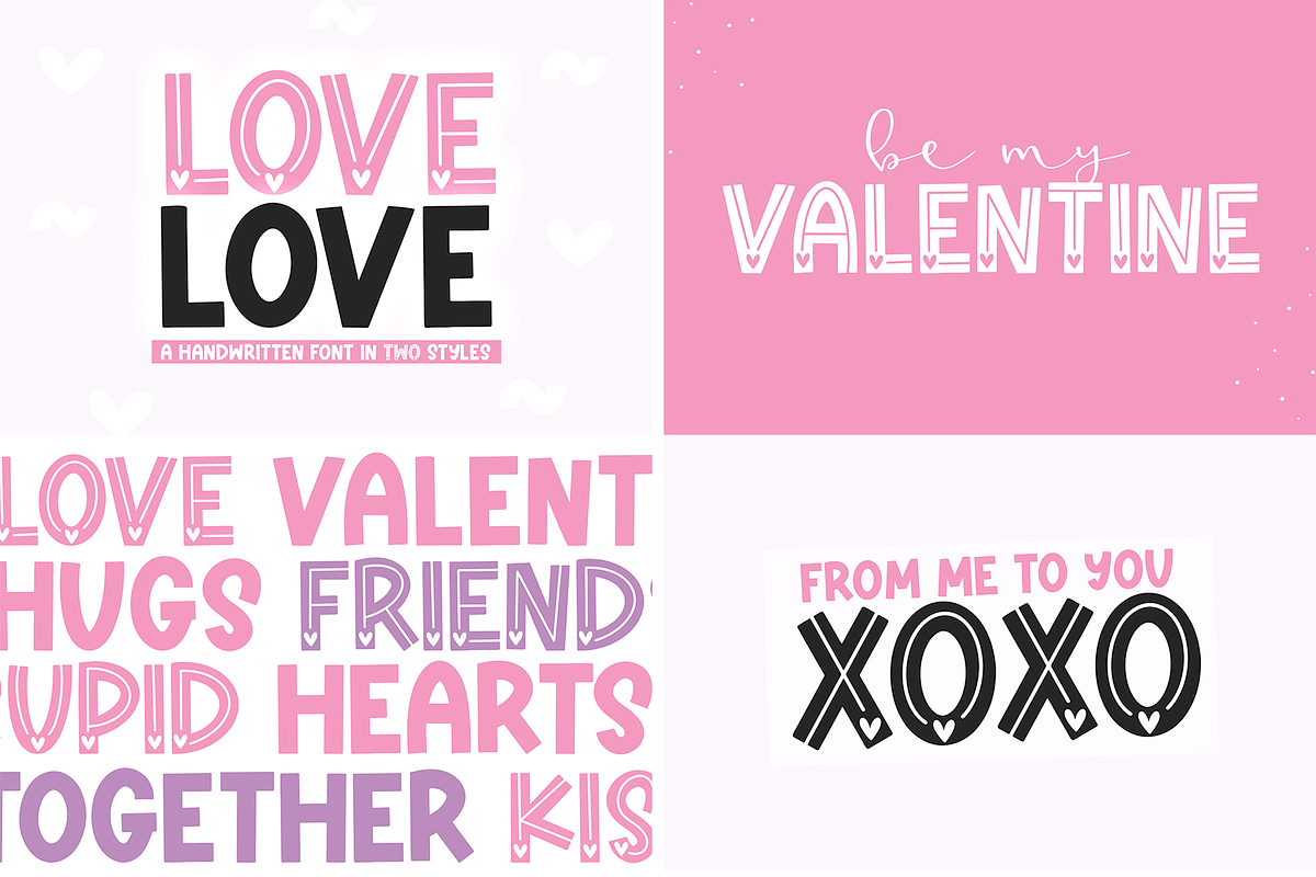 Font Bundle | Valentine's Day Fonts, a Script Font by KA Designs