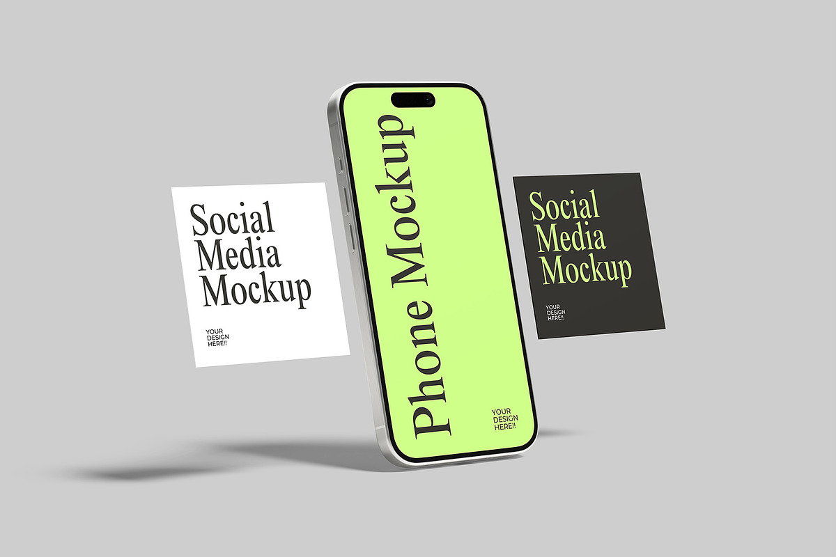 Social Media Post Mockup, a Device Mockup by Graphiculon