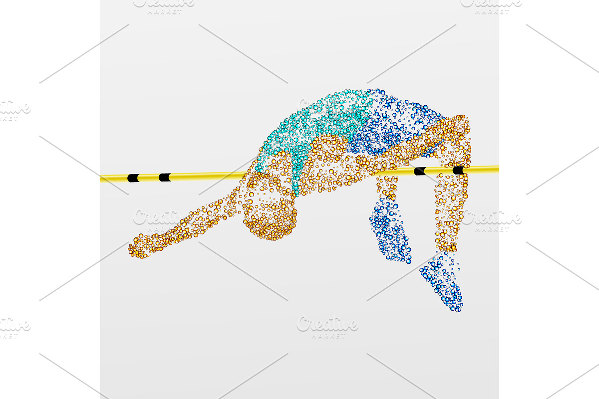 athletics, high jump, competition, a Sport Illustration by 3D Tai