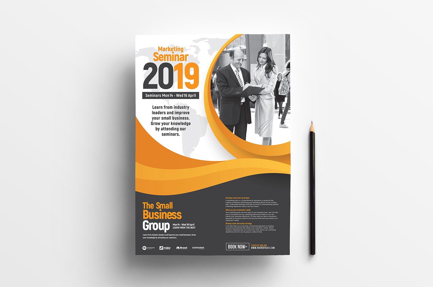 Seminar Advertisement Template, a Flyer Template by BrandPacks
