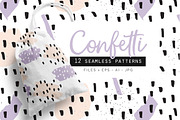 Confetti Patterns set of 12, a Pattern Graphic by Youandigraphics