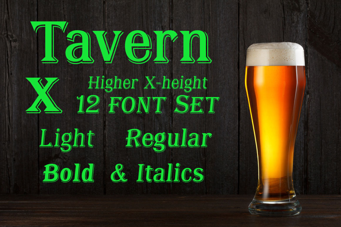 Tavern X, a Font by FontMesa