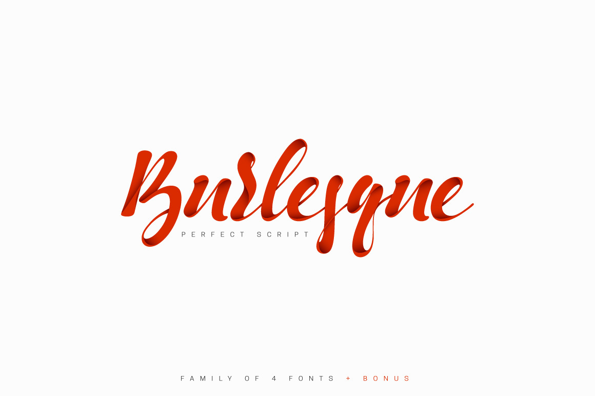 Burlesque. Pack of 4 Fonts